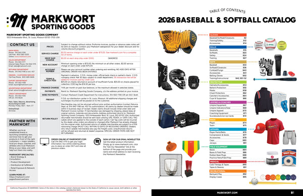 2026 Markwort Baseball Catalog